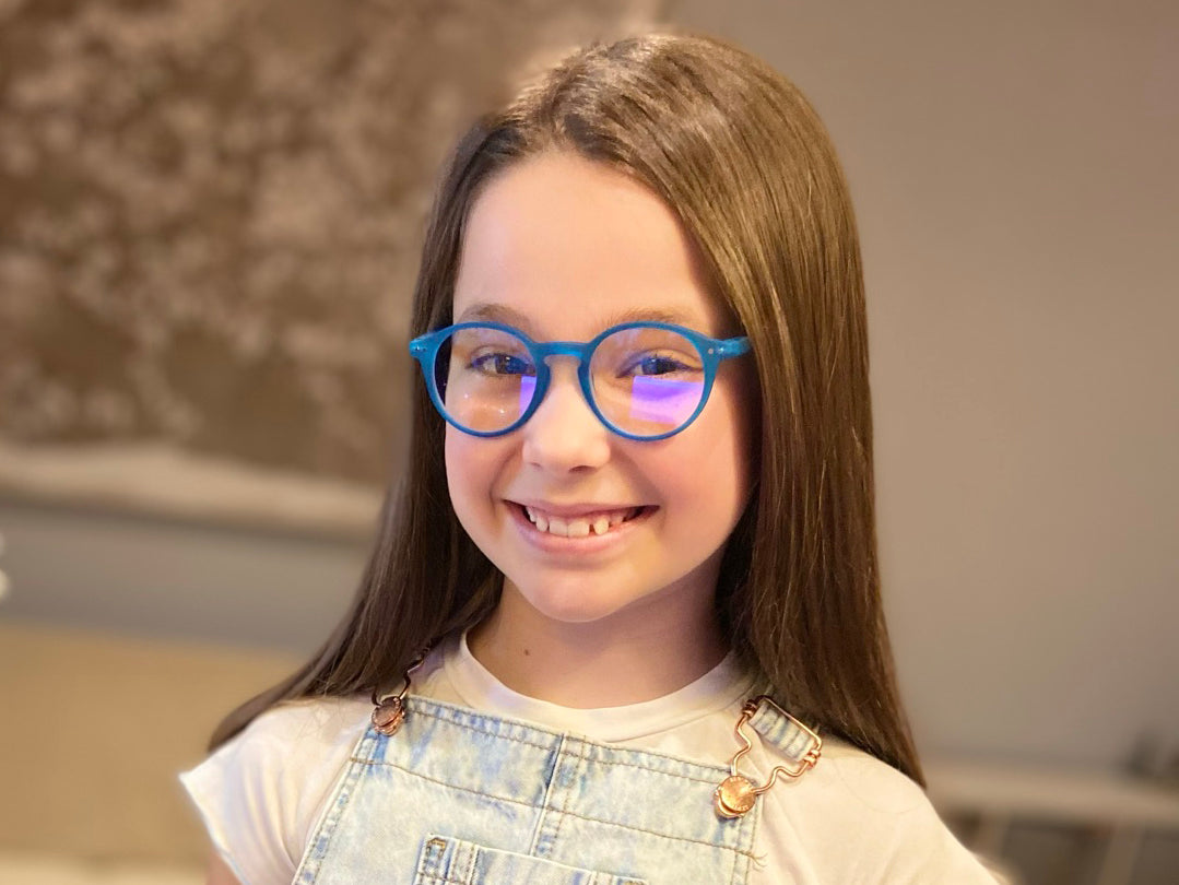 Blue Light Non-Prescription Glasses 'Sydney Kids' Blue - Goodlookers
