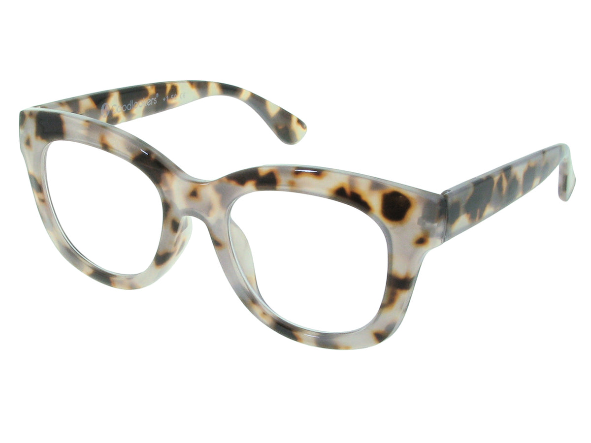 Blue Light Non-Prescription Glasses 'Encore' White Tortoiseshell ...