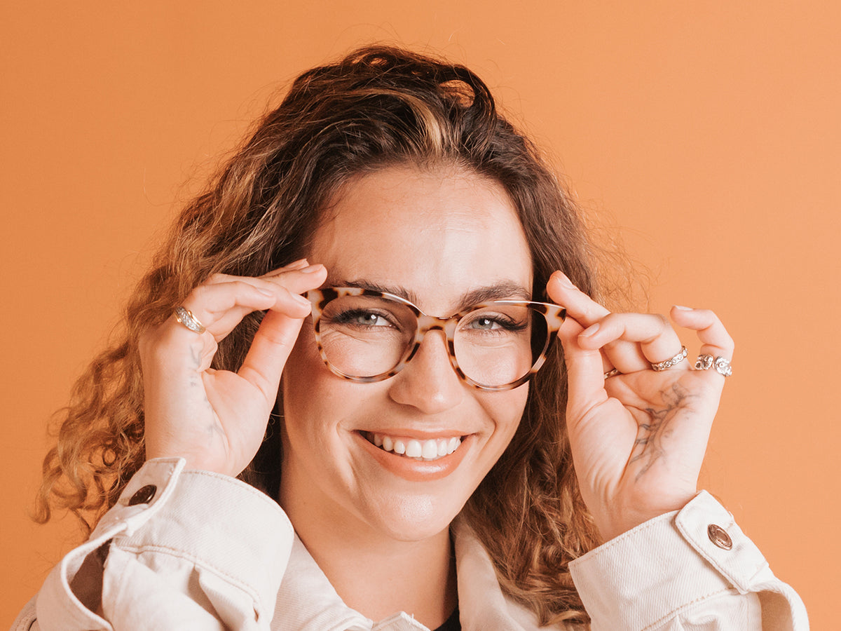 Reading Glasses 'Millie' White Tortoiseshell - Goodlookers