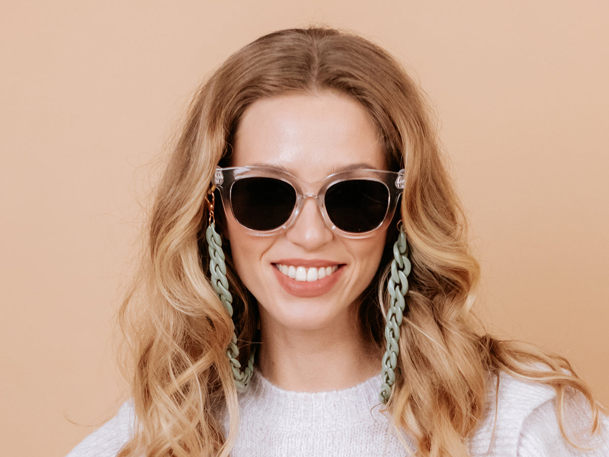 Glasses Chain 'Flat Chunky' Sage - Goodlookers