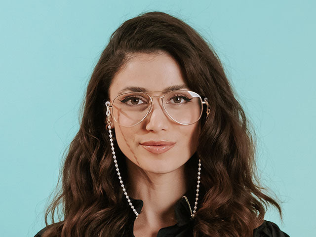 Glasses Chain 'Half Pearl' - Goodlookers