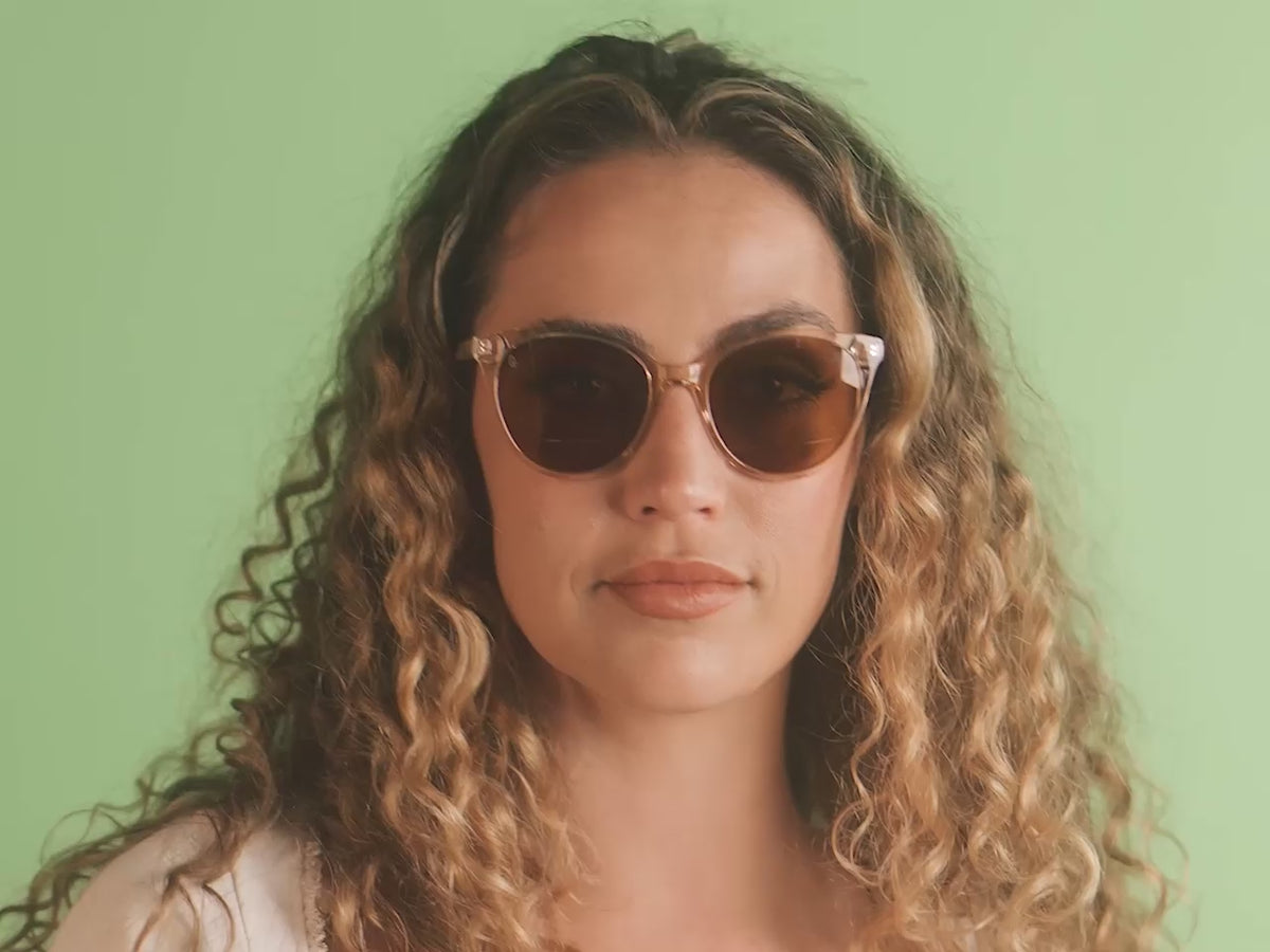 Reading Sunglasses 'Millie' Transparent Pink- Goodlookers